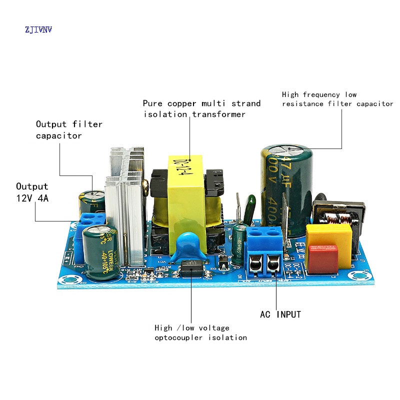 12V 4A Power Supply Module