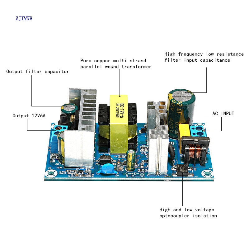 12V 6A Power Supply Module